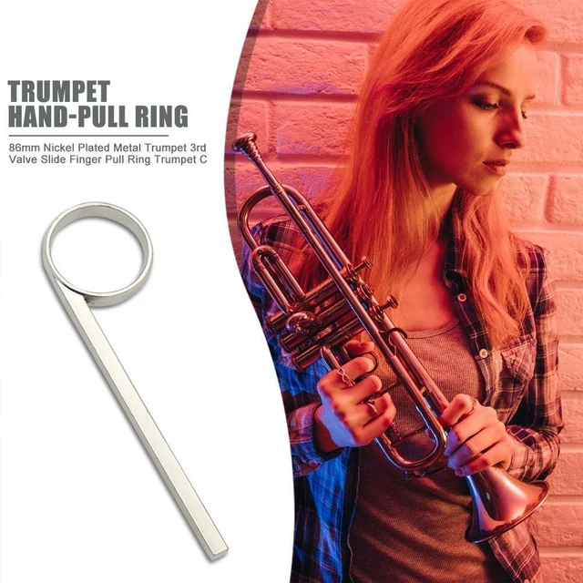 TRUMPET VALVE SLIDE Finger Pull Ring for Professional Trumpet Cornet ...