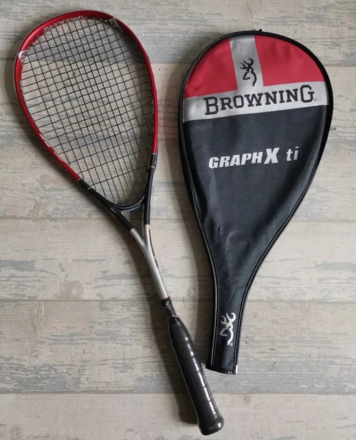 BROWNING GRAPH X ti Squash Racket + Cover Red & Silver Squash Racket ...