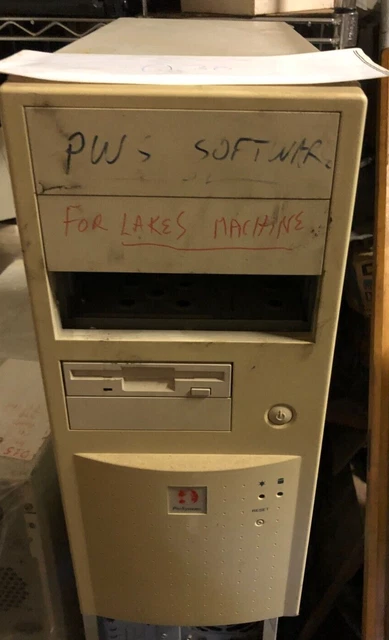 VINTAGE RETRO PC Case Beige Computer Case AT mid Power White Used full ...