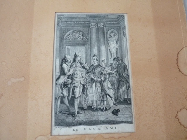 ORIGINAL KUPFERSTICH LE FAUX AMI H 18 B 12 cm C. F. Fritzschius, Fecit um 1750 EUR 6,95 ...