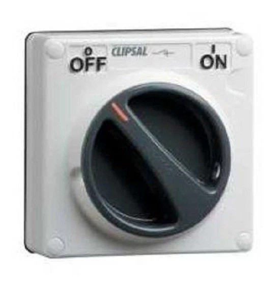 CLIPSAL 56-SERIES SURFACE SWITCH 1-Pole Less Enclosure, Chemical Grey ...