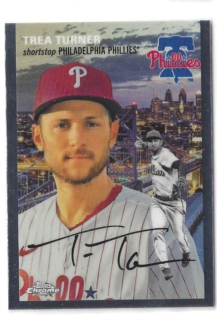 2023 TOPPS CROMO Platino Anniversario Trea Turner Città Variazione ...