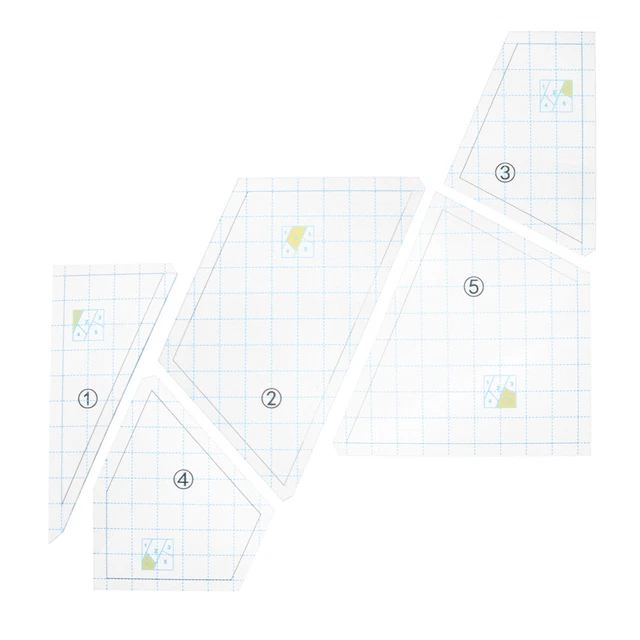 5 PCS CLOTHING Tailor Ruler Cutting Craft Patchwork Template £13.98 - PicClick UK