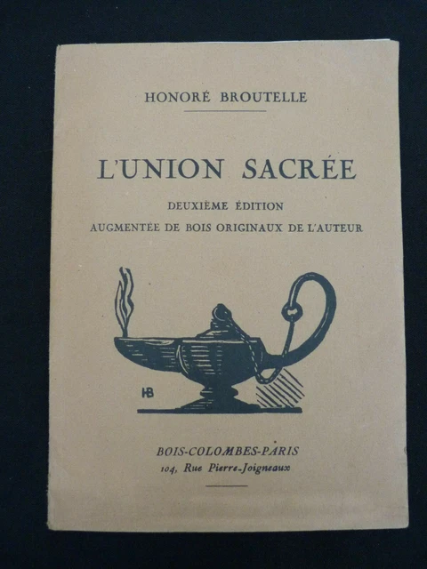 L'UNION SACRÉE Gravure sur bois : BROUTELLE Honoré 1946 Bois-Colombes EUR 45,00 - PicClick FR