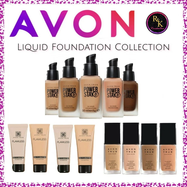 AVON FOUNDATION TRUE Colour - Power Stay 24 Liquid Foundation Choose ...