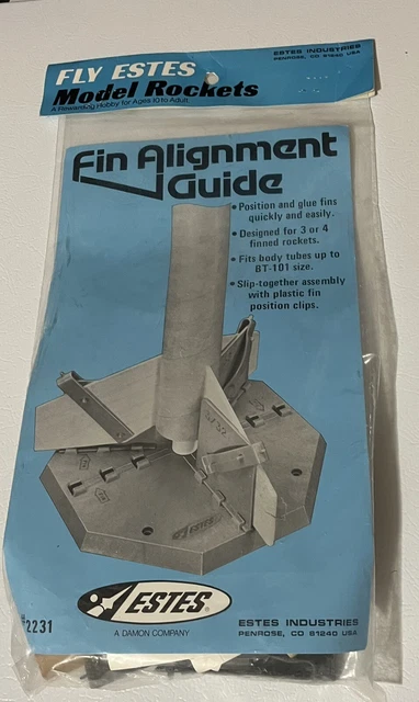 VINTAGE SEALED ESTES Fin Alignment Guide Flying Model Rocket,Model ...