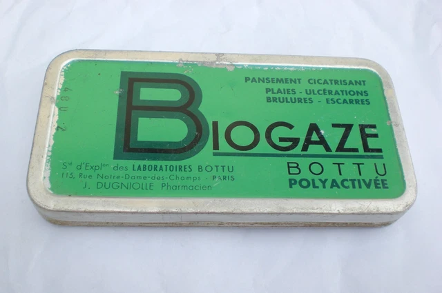 ANCIENNE BOÎTE BIOGAZE pansement cicatrisant Labo Bottu, pharmacie, EUR ...