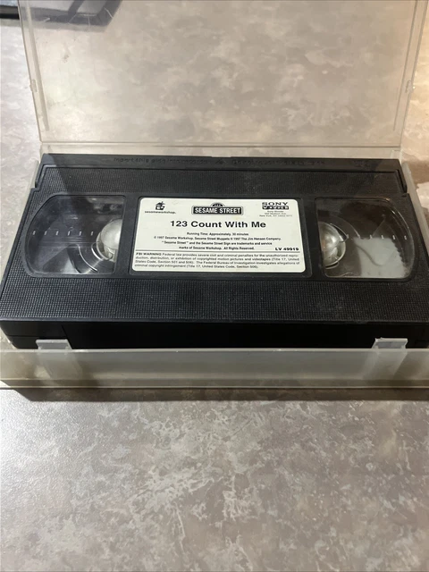 123 COUNT WITH Me VHS 1997 Movie Sesame Street Ernie Elmo ***TESTED ...
