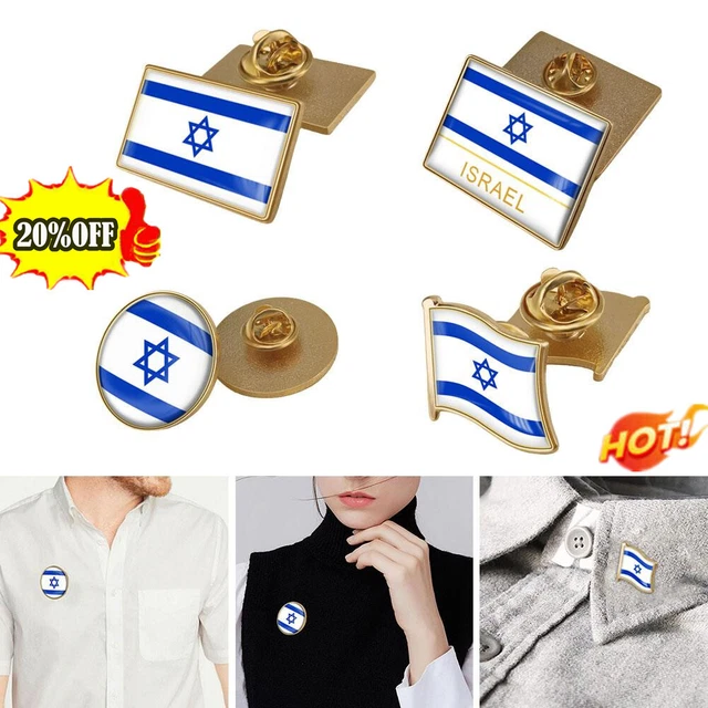 ISRAELI FLAG PIN, I Stand with Israel Flag Pin, Patriotic Israeli Pin ...