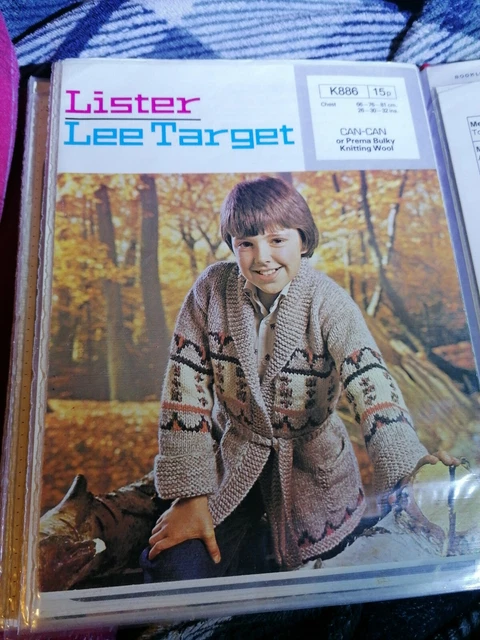 LISTER LEE TARGET Can-Can KNITTING PATTERN, Boys, Girls JACKET £2.50 ...
