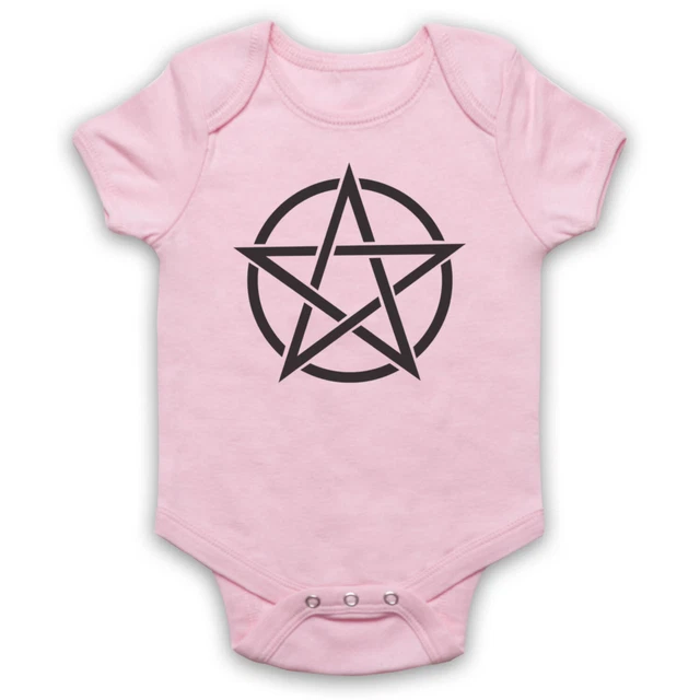 GOTHIC PENTAGRAM WITCHCRAFT Magic Symbol Occult Logo Baby Grow Babygrow ...