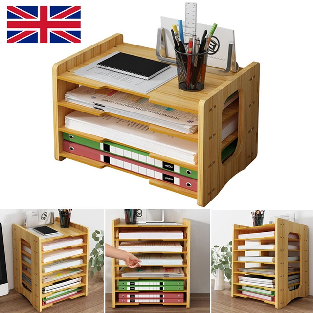 OFFICE FILING TRAYS Letter Rack Desk Organiser Paper A4 Document Holder ...