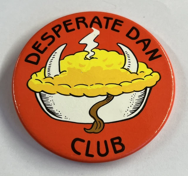 SUPERB DANDY COMIC Character Desperate Dan Pie Eaters Club Pin Badge ...