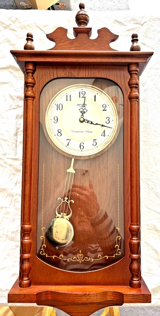 GRAND CARILLON NEUF pendule murale Westminster Rhythm à quartz en bois ...