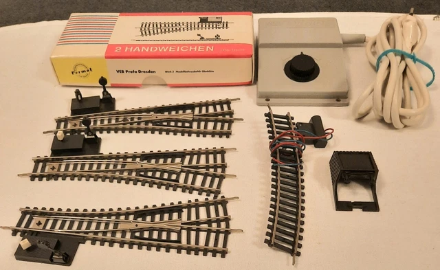 DDR PREFO/PIKO MODELLBAHN-SET H0 mit Weichen, Trafo, Gleisen ...