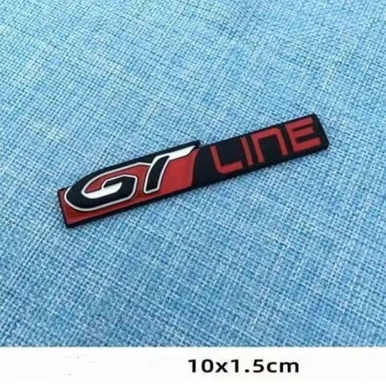 EMBLEME COMPATIBLE LOGO Pour Peugeot Gt Line Rouge Noir Chrome Gt EUR ...