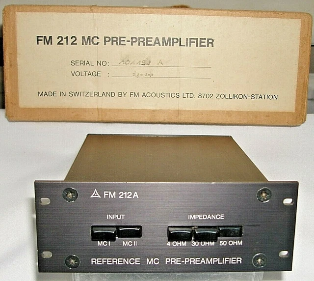 FM ACOUSTICS FM212A Pre-Preamplifier EUR 1.623,83 - PicClick FR