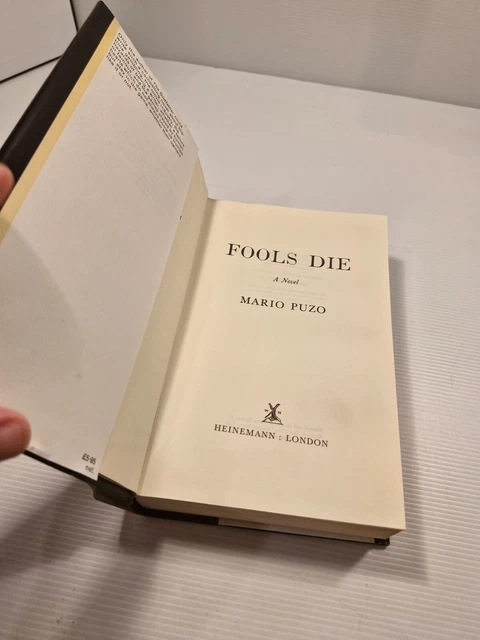 FOOLS DIE BY Mario Puzo Hardcover 1978 Heinemann $14.99 - PicClick AU