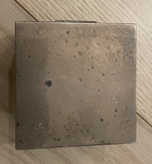 ANTIQUE 1912 STERLING Silver Heavy Cut Glass Inkwell John Grinsell 590g ...