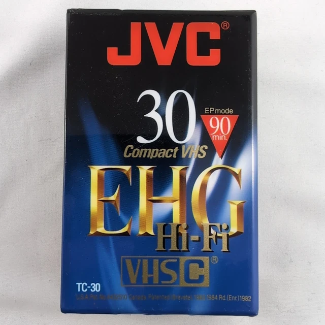 JVC VHSC TC-30 EHG HI-FI Compact VHS Blank Tapes 90 minutes EP Mode New ...