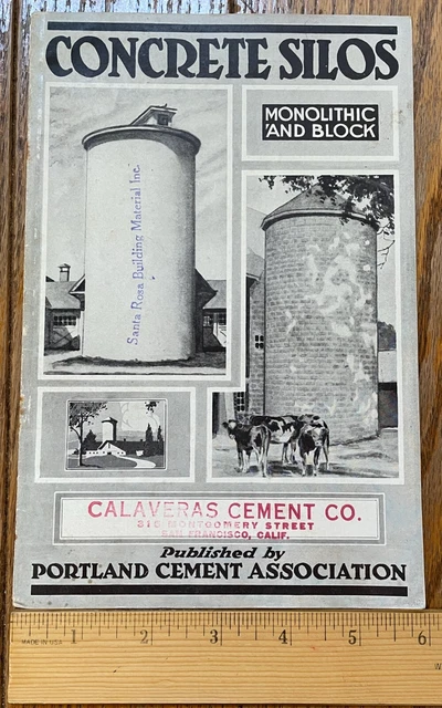 CONCRETE SILOS MONOLITHIC & Block Booklet by Portland Cement Assoc ...