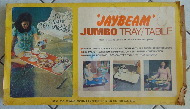 VINTAGE 60S 70S Folding Jaybeam Jumbo Tray / Table Easy Clean For Home ...