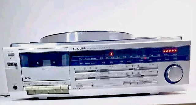 SHARP STEREO MUSIC Center SG-3 |AM/FM radio / Turntable Record Player ...