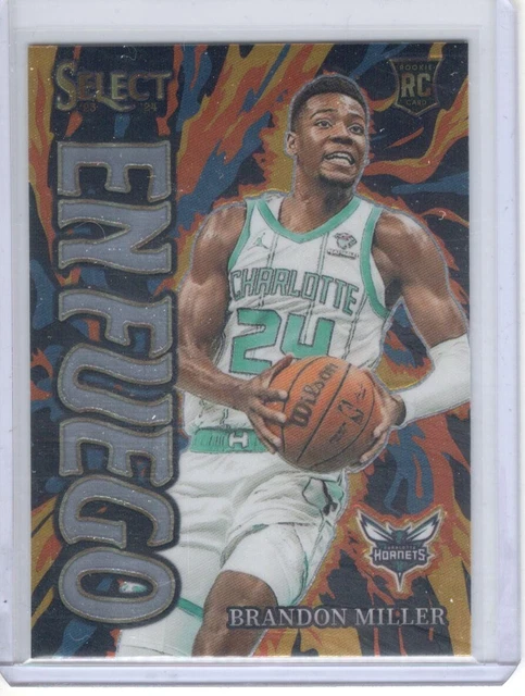 2023-24 PANINI SELECT Brandon Miller In Fire Rookie Hornets SP RC EUR ...