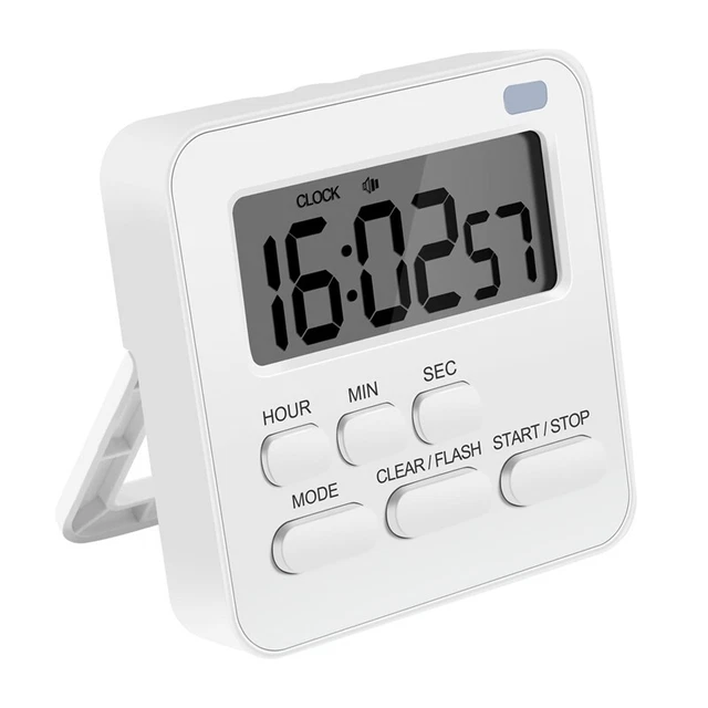 KITCHEN TIMER,EGG TIMER with Clock,Digital Timer Stopwatch with LCD ...