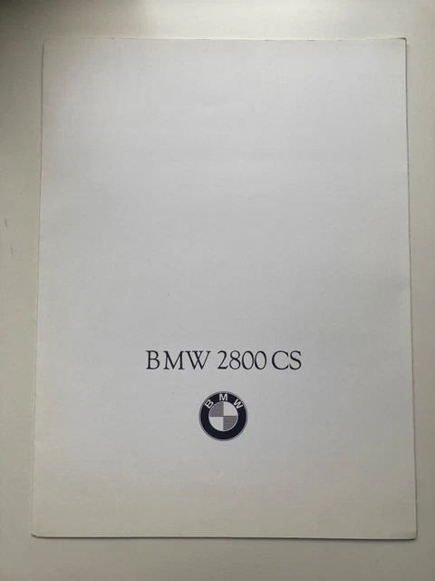 VINTAGE BROCHURE SALES catalogue de vente prospectus BMW 2500 CS coupé ...