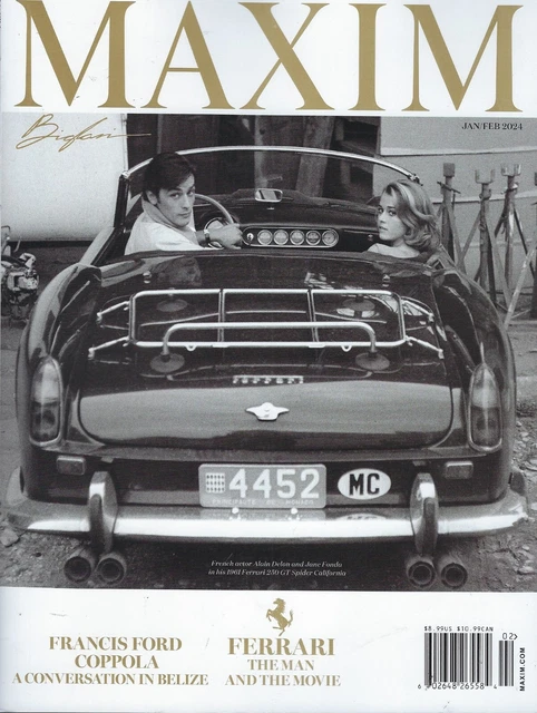 MAXIM MAGAZINE January / February 2024 Ferrari The Man and the Movie £ ...