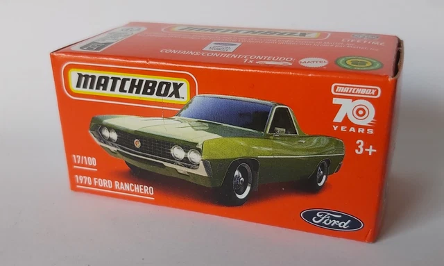 MATCHBOX 70 YEARS 1970 Ford Ranchero Green Model 1/64 New In Box EUR 3 ...