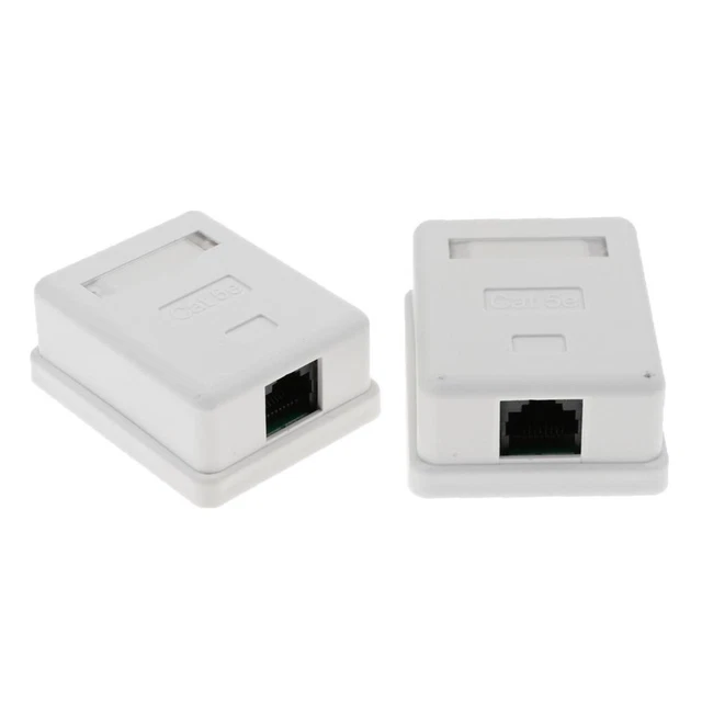 2X 1-PORT WALL Surface Mount Compact Box RJ45 Network $18.34 - PicClick AU