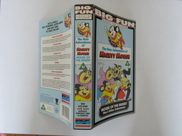 THE NEW ADVENTURES of Mighty Mouse VHS PAPER INSERT ONLY 1990 £3.00 ...