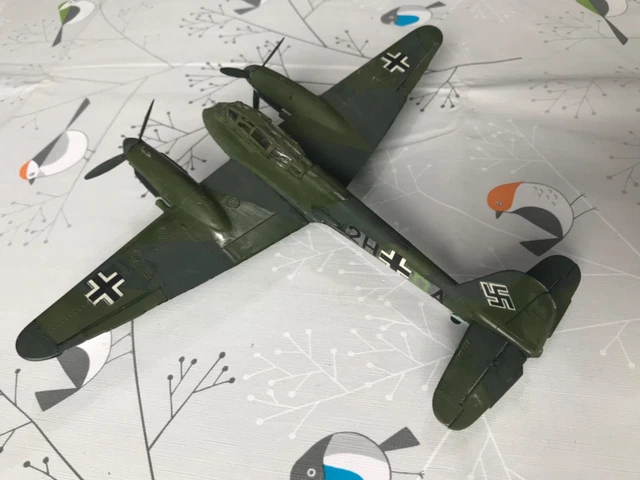 BUILT 1/72 SCALE Model Kit Messerschmitt Me 410 A2/U4 WW2 GERMAN A/C ...