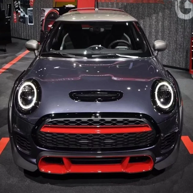 FOR 2014-21 MINI Cooper F55 F56 F57 Gp Style Gloss Black Red Trim Front ...