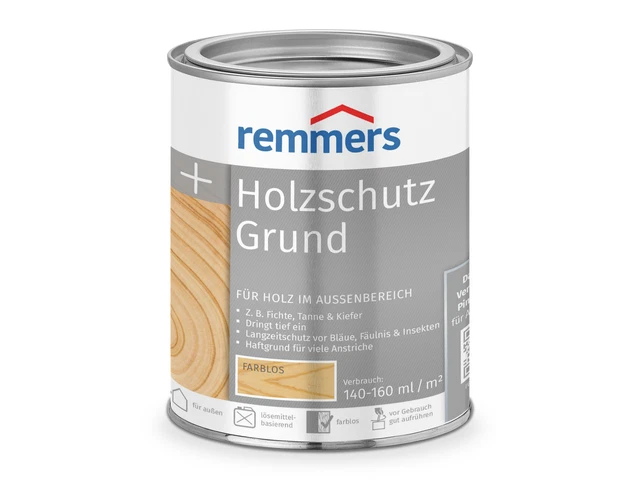 REMMERS HOLZSCHUTZ-GRUND HOLZIMPRÄGNIERUNG 0,75 l farblos EUR 23,00 - PicClick DE