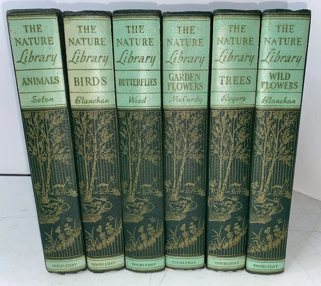 VTG 1920S THE Nature Library Complete Book Set/6 Doubleday Animals ...