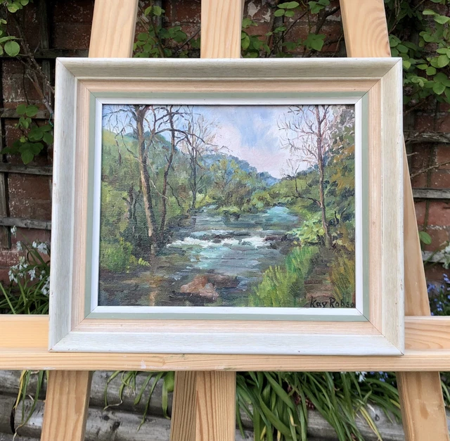 ORIGINAL OIL PAINTING On Board “Miller Dale, Derbyshire” By Kay Robson ...