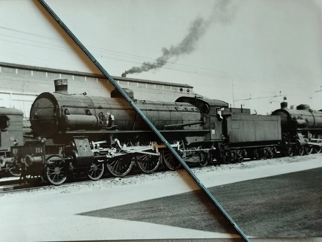 FOTOGRAFIA ORIGINALE FOTOTECA FS FERROVIE DELLO STATO Locomotiva vapore ...