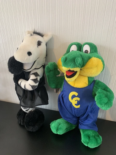 VINTAGE PONTINS CAPTAIN Croc And Zena Zebra Plush Bundle £16.32 ...