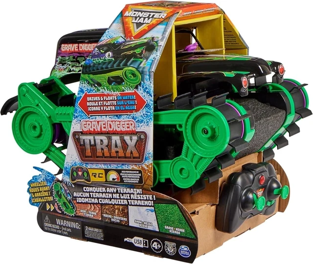 MONSTER JAM GRAVE Digger Trax RC Truck £49.95 - PicClick UK