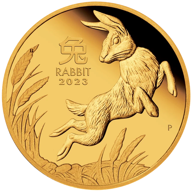 2023 AUSTRALIAN LUNAR Year of the Rabbit 1/10 oz Gold Proof $15 Coin ...