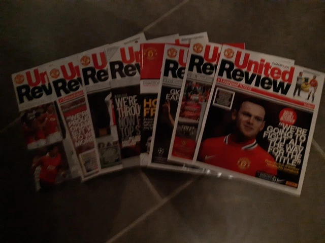 8 UNITED REVIEW Programmes, Premier League And Champions league £5.00 ...