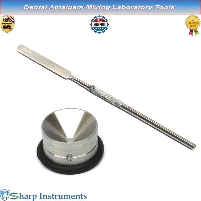 RESTORATIVE DENTAL AMALGAM Well Mixing Pot Cement Spatula Surgical ...