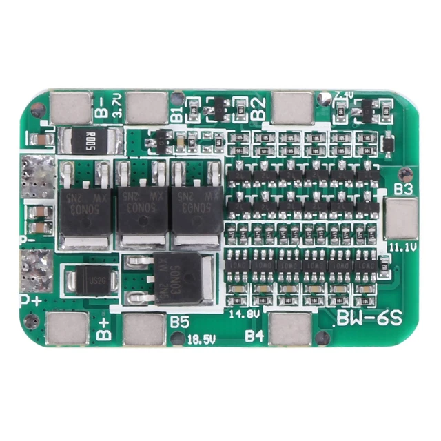 6S 15A 24V PCB Board for 6 18650 Li-Ion Lithium Battery Cell Module9251 ...