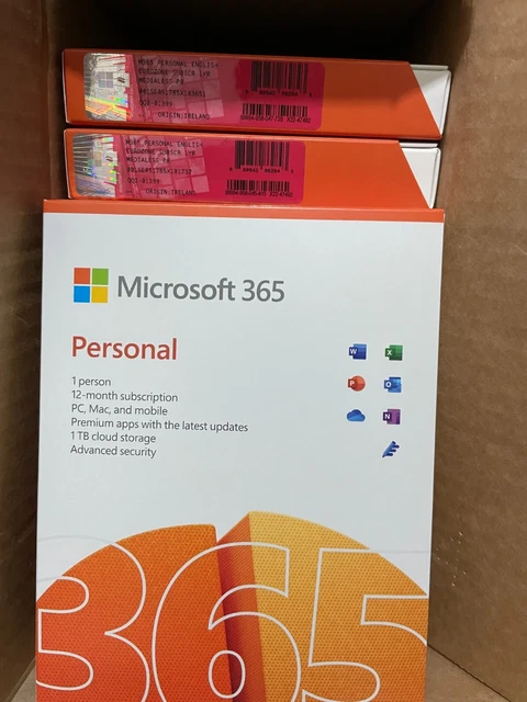 MICROSOFT OFFICE 365 Personal 5 Device 1 Year PC Mac 2024 Same Day Key ...