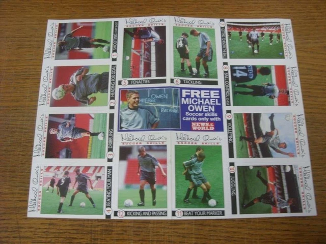 CIRCA 2000 MICHAEL Owen: News Of The World - Soccer Skills Cards - A ...