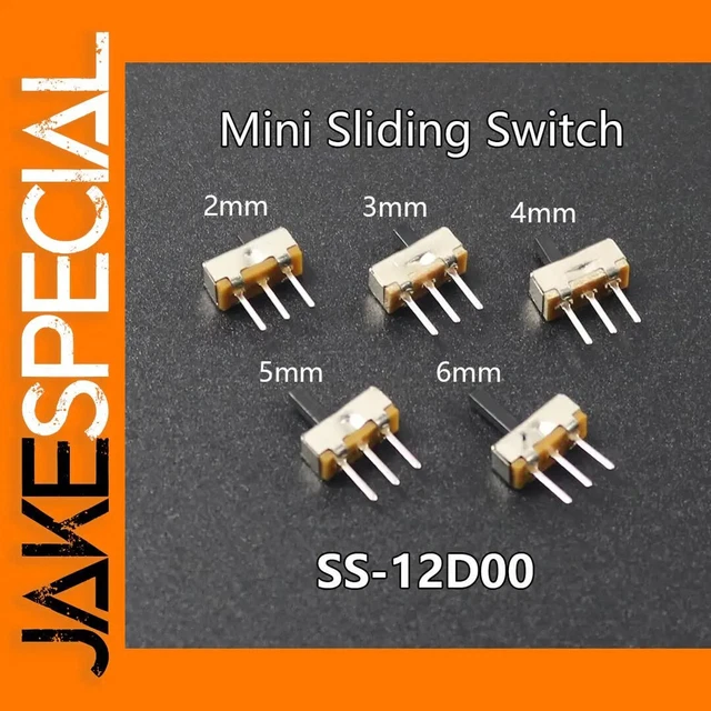 MINI SLIDING TOGGLE Switch SS-12D00 3Pin 1P2T Pack of 10-100 EUR 19,99 - PicClick FR