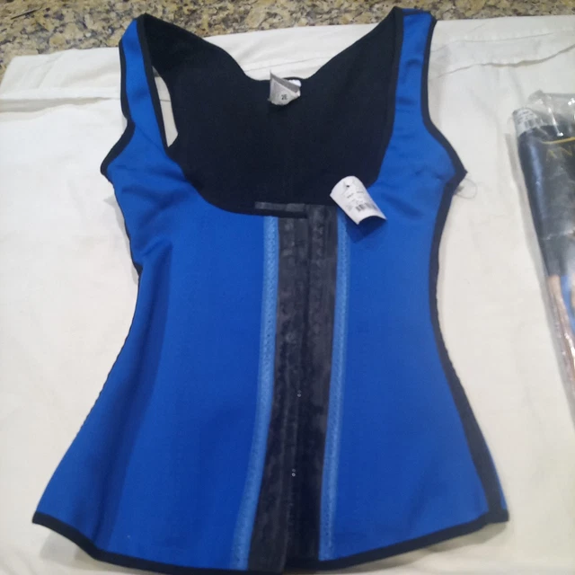 FAJA ANN CHERY 2022 Waist Trainer Vest.3 Hooks and Eye Closure blue £16 ...